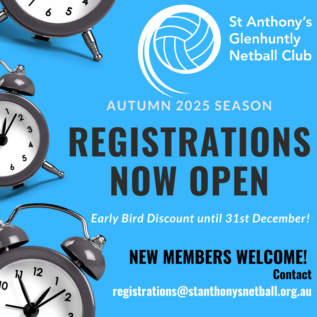 St Anthony's Glenhuntly Netball Club Inc - Registration